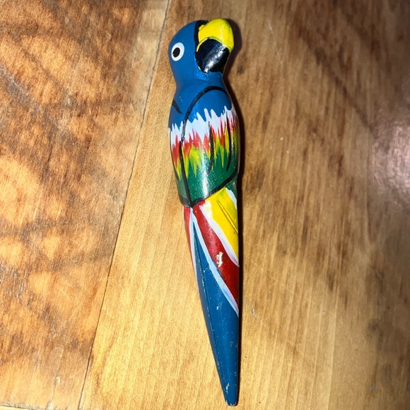 Jewelry | Vintage Wooden Macaw Parrot Pin Hand Painted Brooch | Poshmark